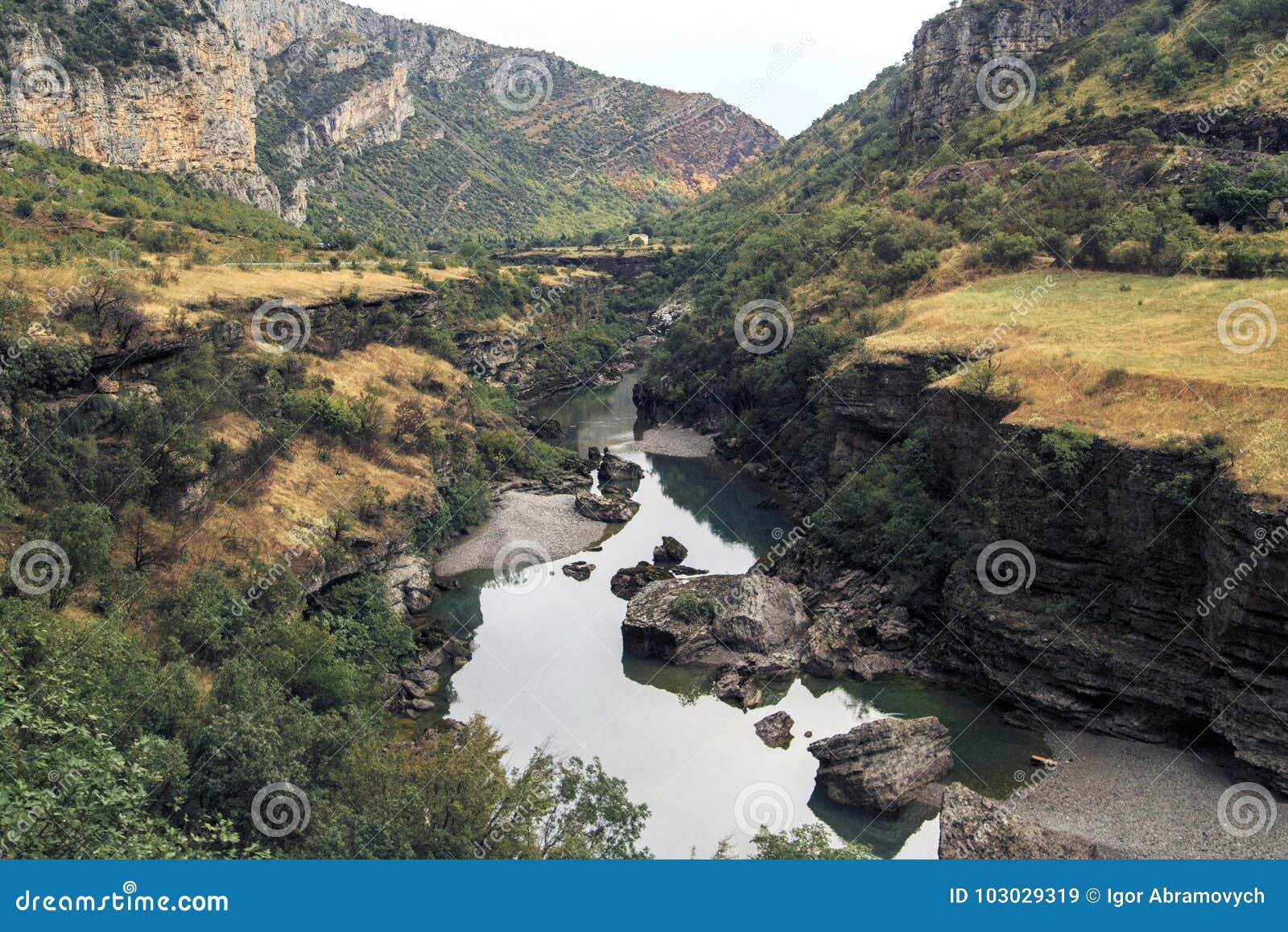 Moraca-Fluss, Montenegro stockbild. Bild von montenegro - 103029319