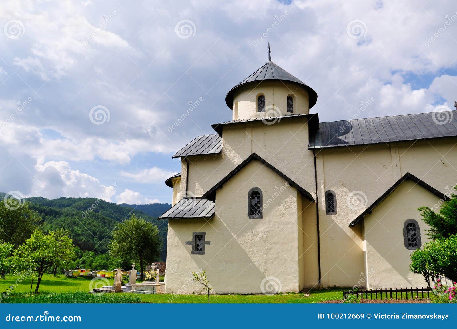 Moraca Monastery, Kolasin, Montenegro Stock Image - Image of cathedral ...
