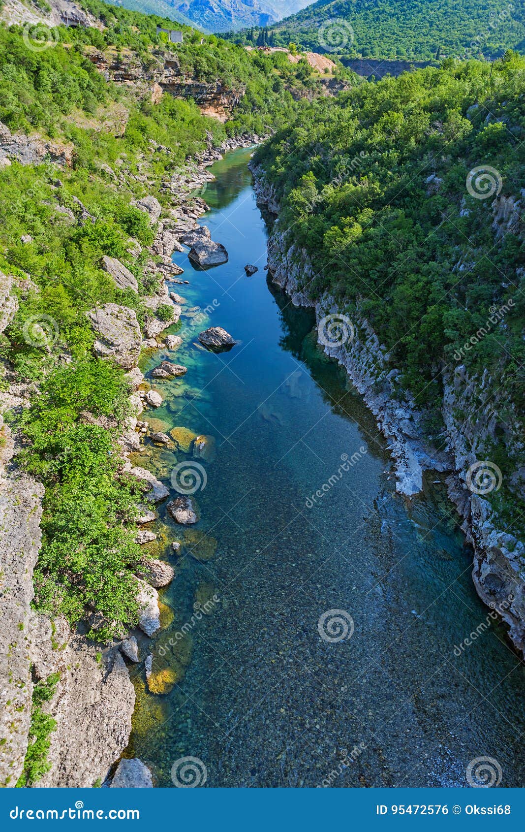 Moraca River Canyon in Montenegro Stock Photo - Image of rafting, blue ...