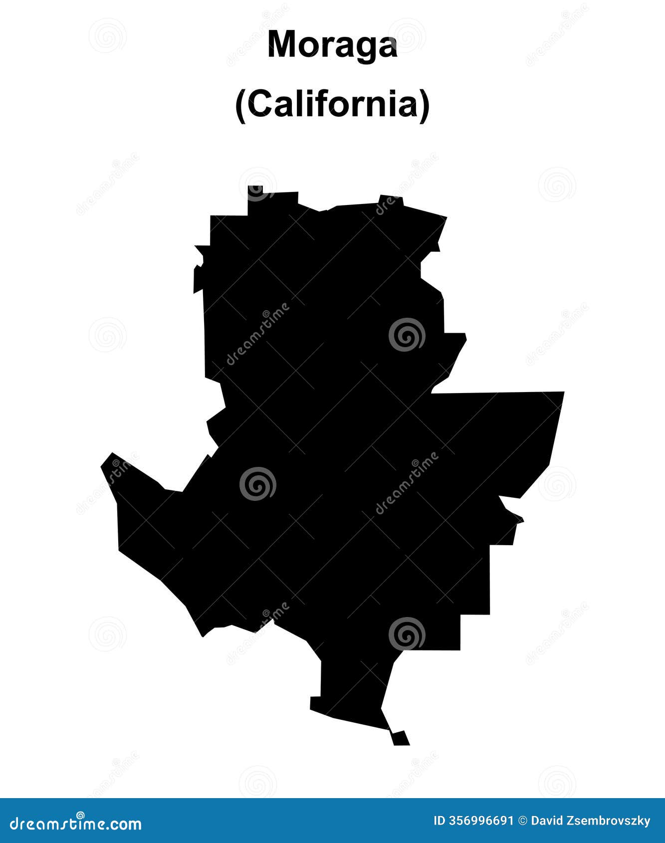 Moraga outline map stock illustration. Illustration of border - 356996691