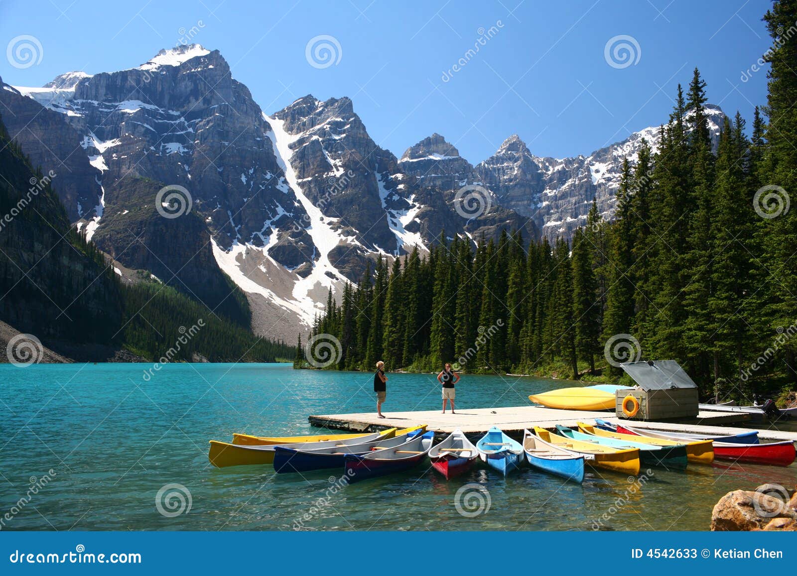 Moraine Lake, Banff National Park, Canada Editorial Stock Photo - Image ...