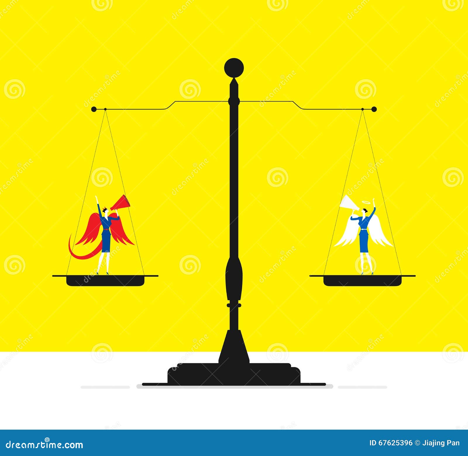 Moral contradictions stock illustration. Illustration of choose - 67625396