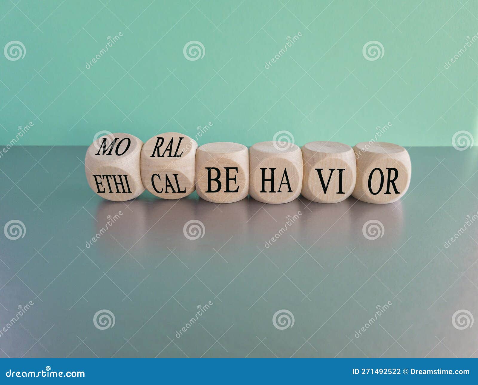 Moral or Ethical Behavior Symbol. Turned Cubes Stock Photo - Image of ...
