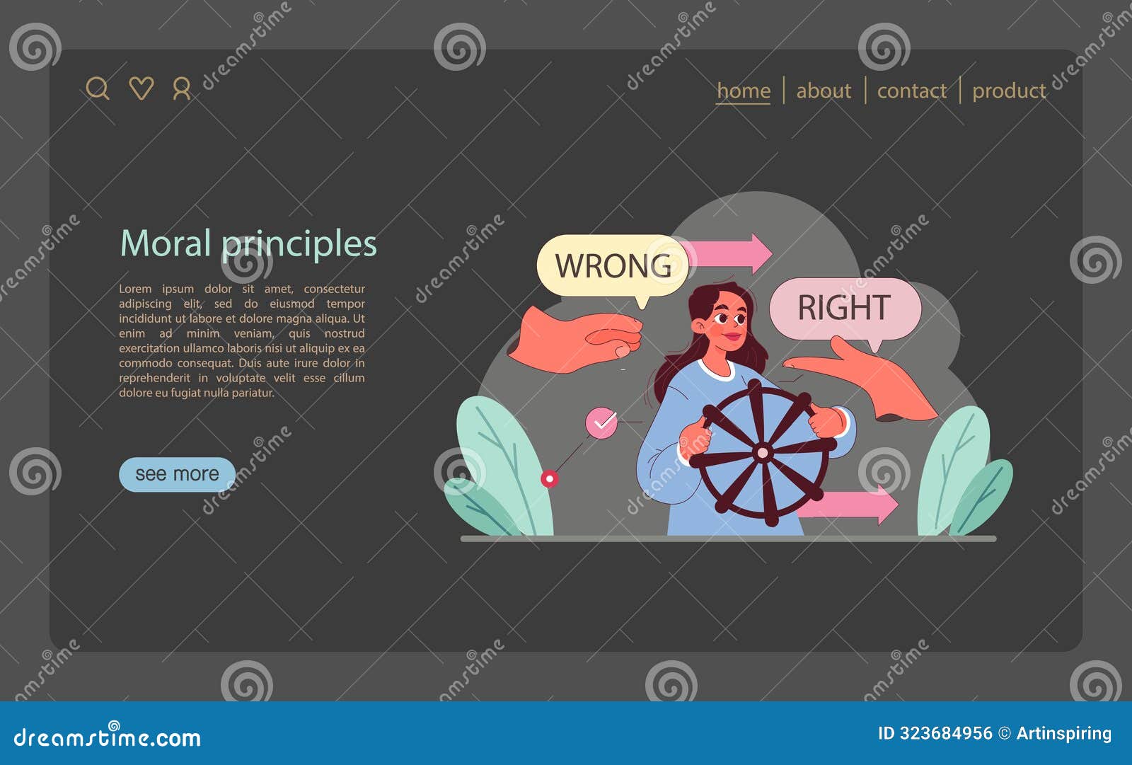 Moral Principles Abstract Concept Vector Illustrations. | CartoonDealer ...