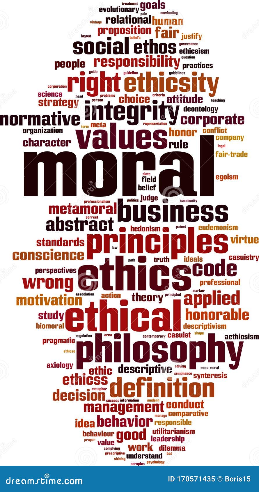 Moral word cloud stock vector. Illustration of ideals - 170571435