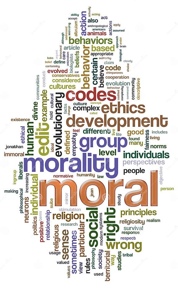 Moral wordcloud stock illustration. Illustration of bright - 21275200