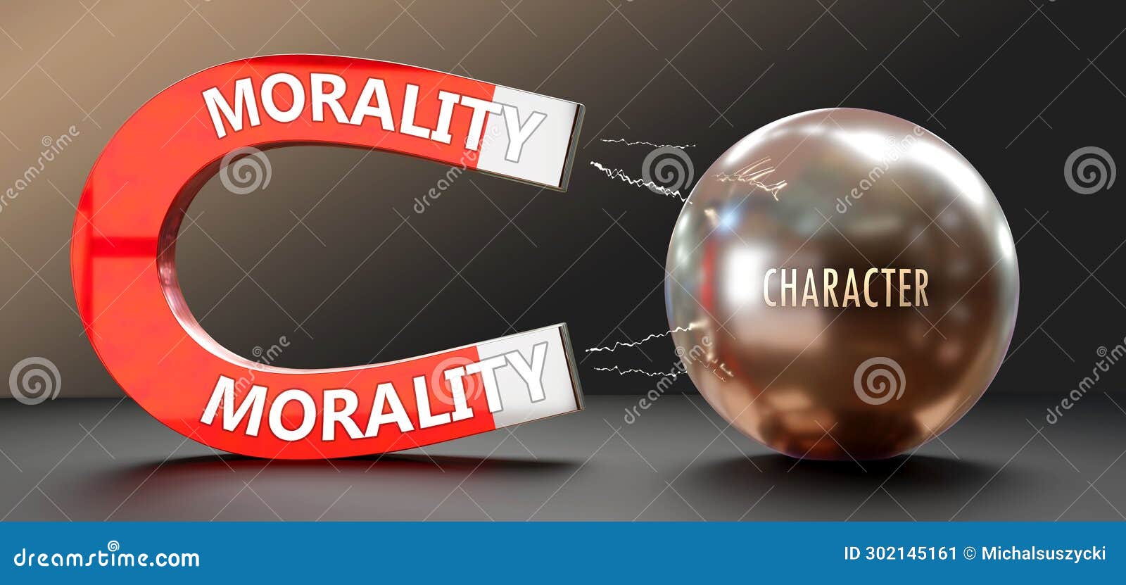 Morality Attracts Character. a Metaphor Showing Morality As a Big ...