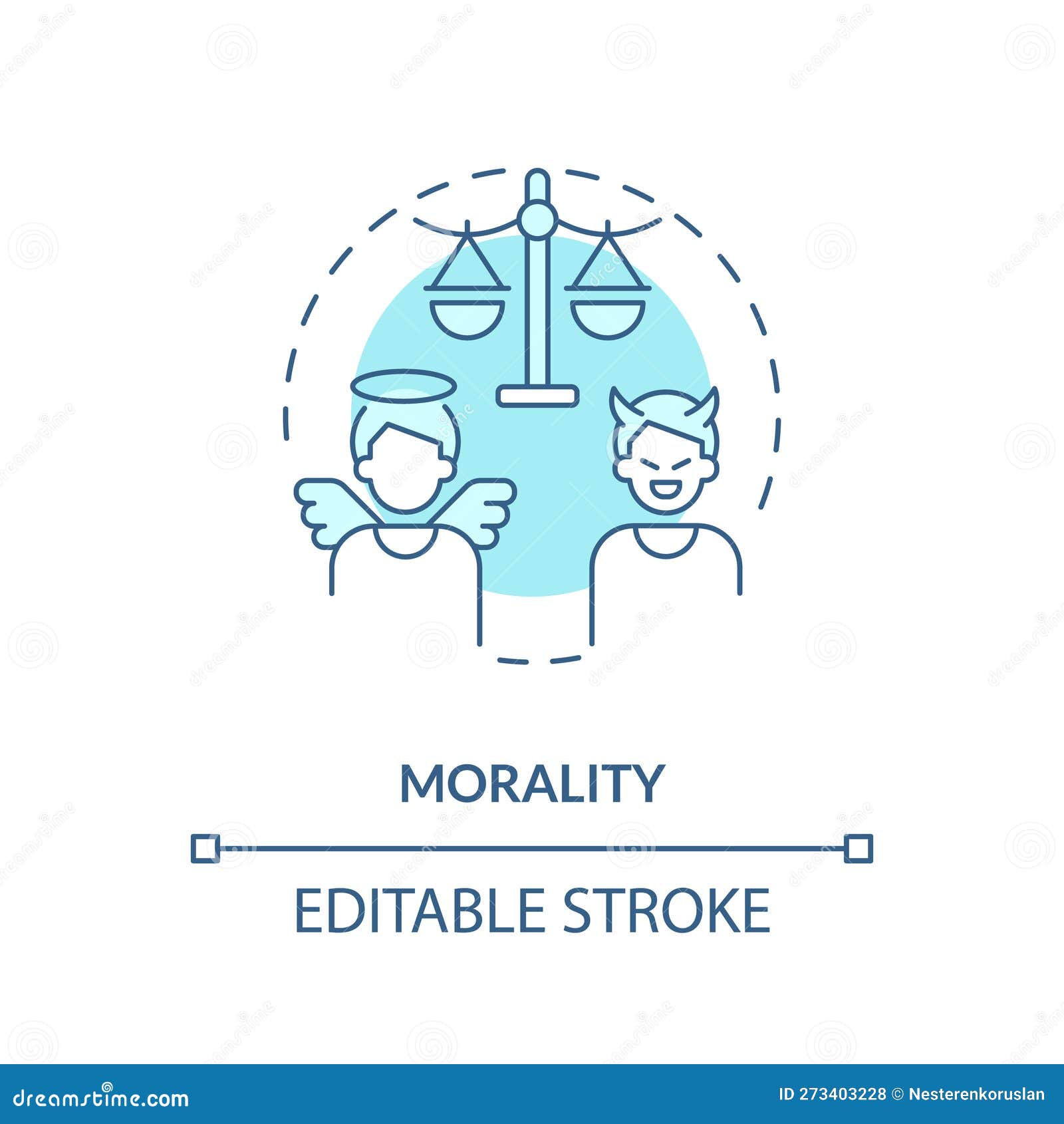 Morality Icon Vector From Ethics Concept. Thin Line Illustration Of ...