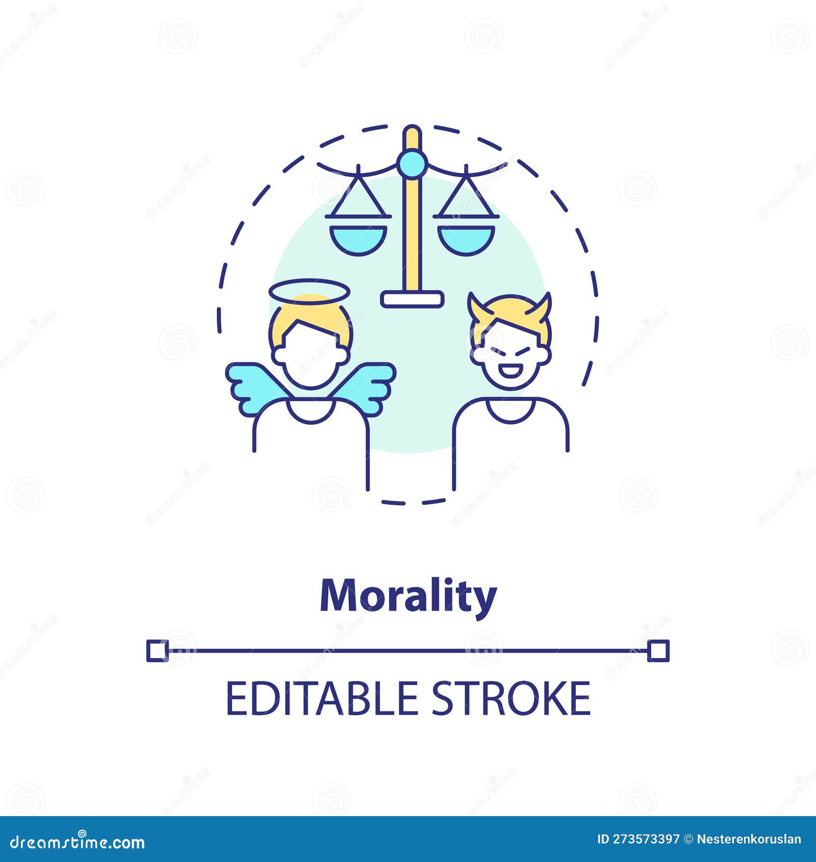 Morality concept icon stock vector. Illustration of legislation - 273573397