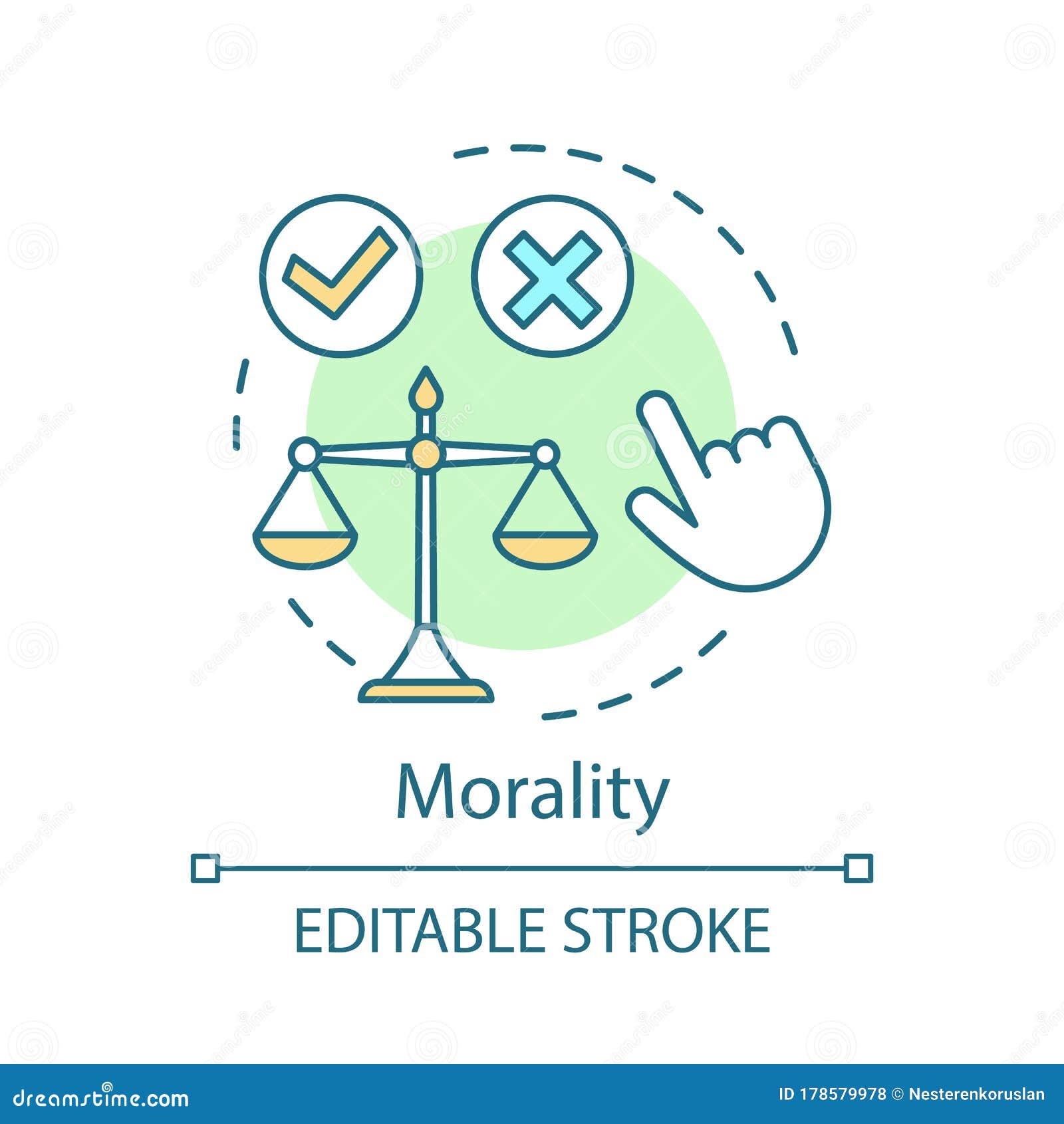 Morality concept icon stock vector. Illustration of ethical - 178579978