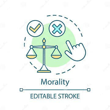 Morality concept icon stock vector. Illustration of ethical - 178579978