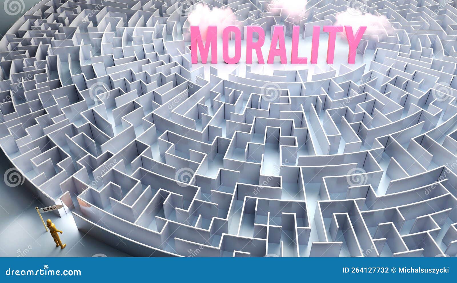 Morality and a Difficult Path To it Stock Illustration - Illustration ...