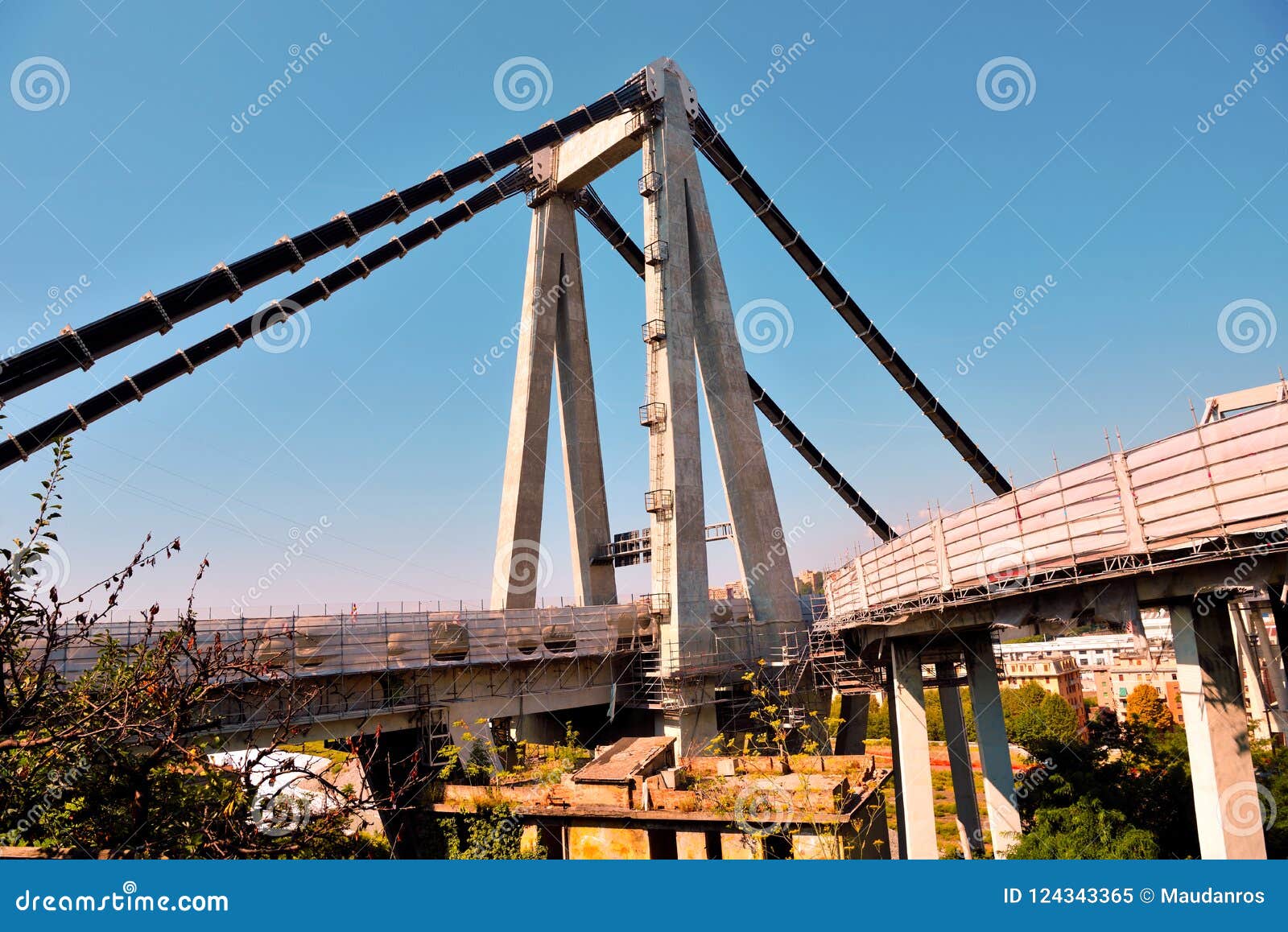 Morandi Bridge Genoa Italy editorial image. Image of italy - 124343365