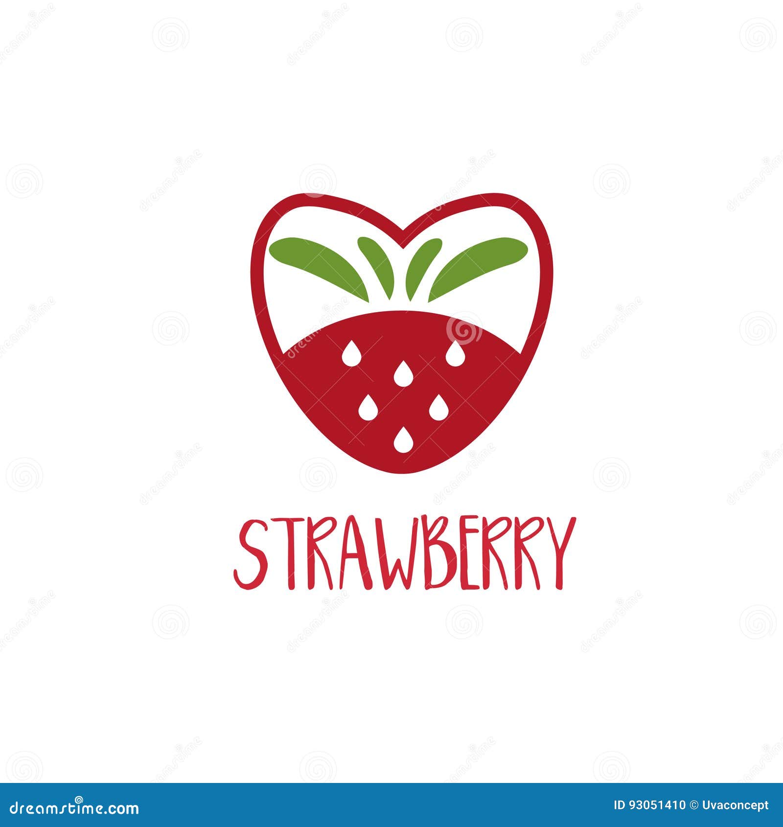 Morango Abstrata Do Molde Do Logotipo Vetor Ilustração do Vetor ...