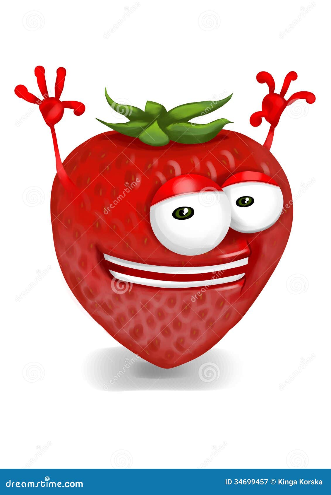 Morango feliz ilustração stock. Ilustração de desenho - 34699457