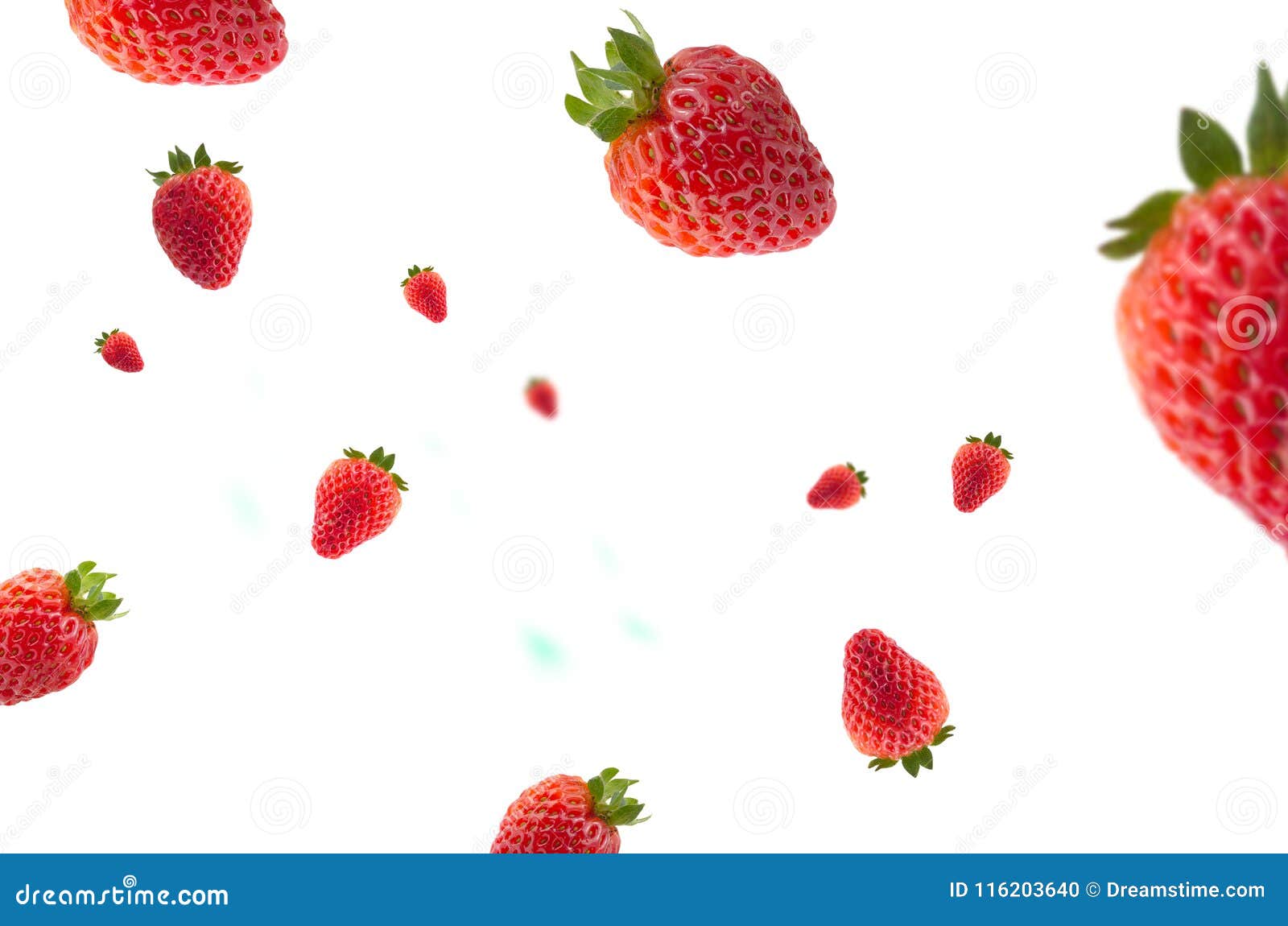 Morangos Com Efeito No Fundo Branco Para Fundos Foto de Stock - Imagem ...