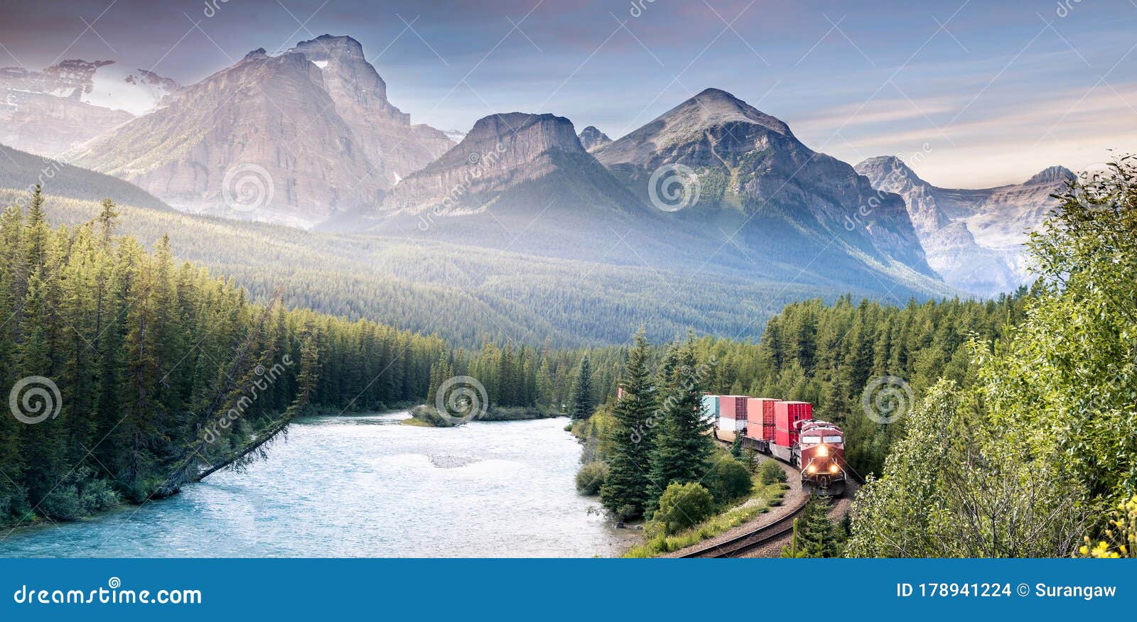 Morant`s Curve Banff National Park, Alberta Canada Stock Photo - Image ... Morant`s Curve Banff National Park, Alberta Canada Stock Photo - Image ...