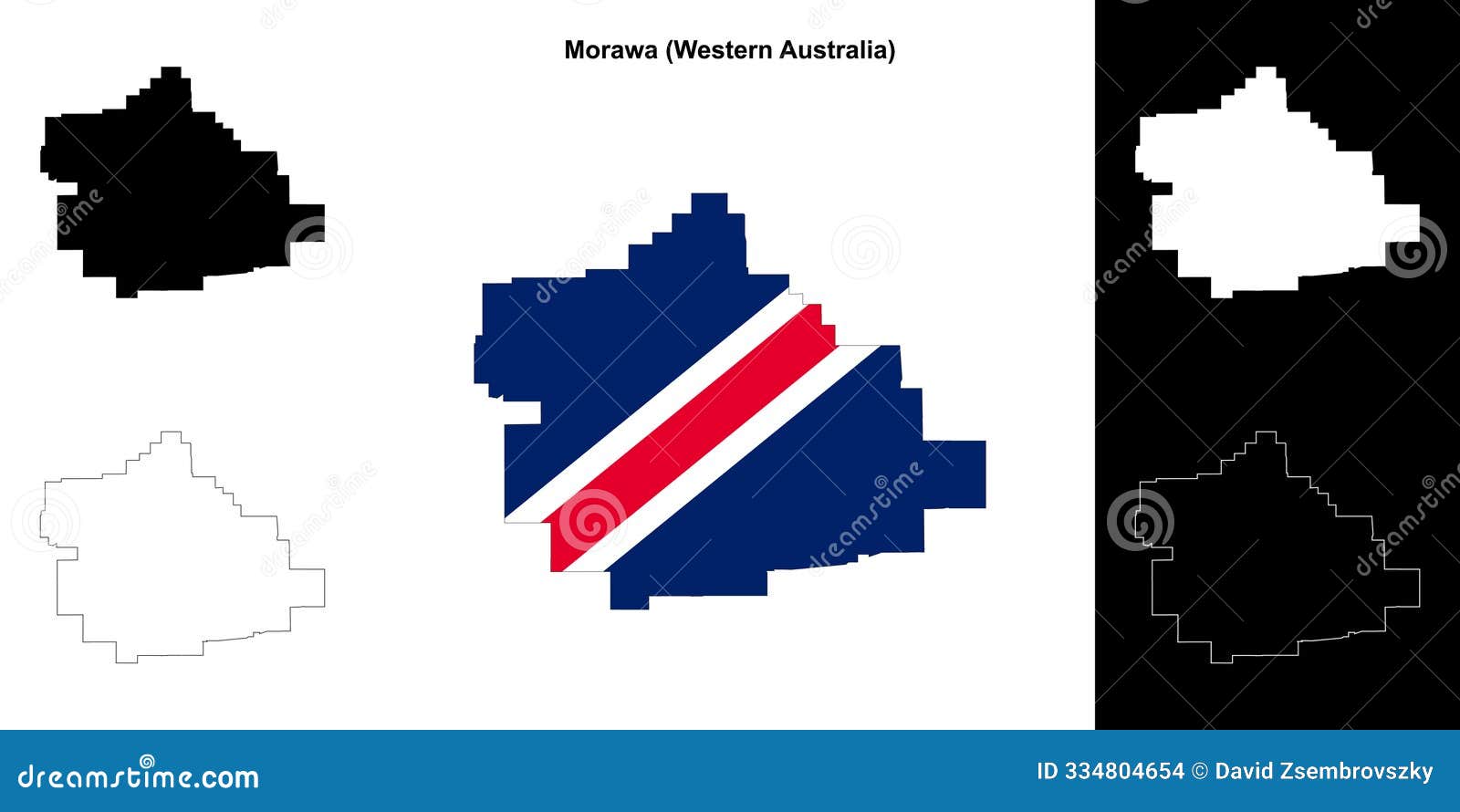 Morawa outline map stock illustration. Illustration of outline - 334804654