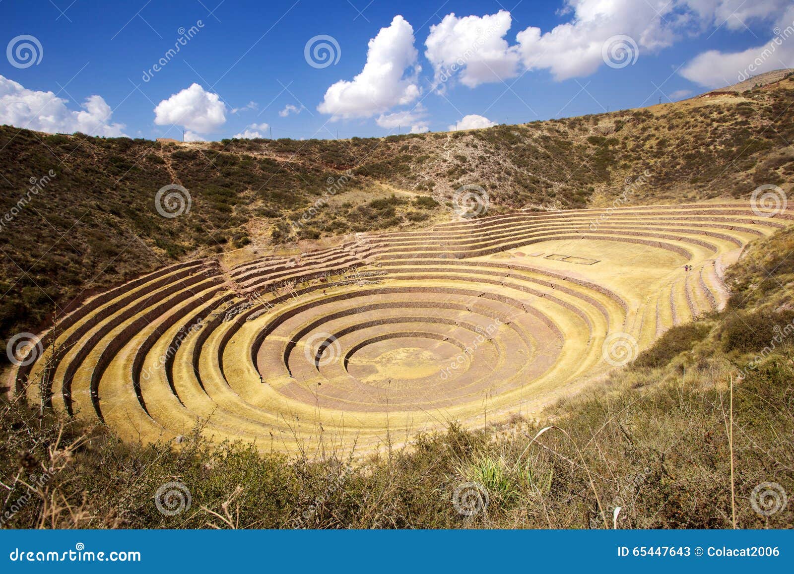 Moray, Cusco, Peru stock image. Image of irrigation, inca - 65447643