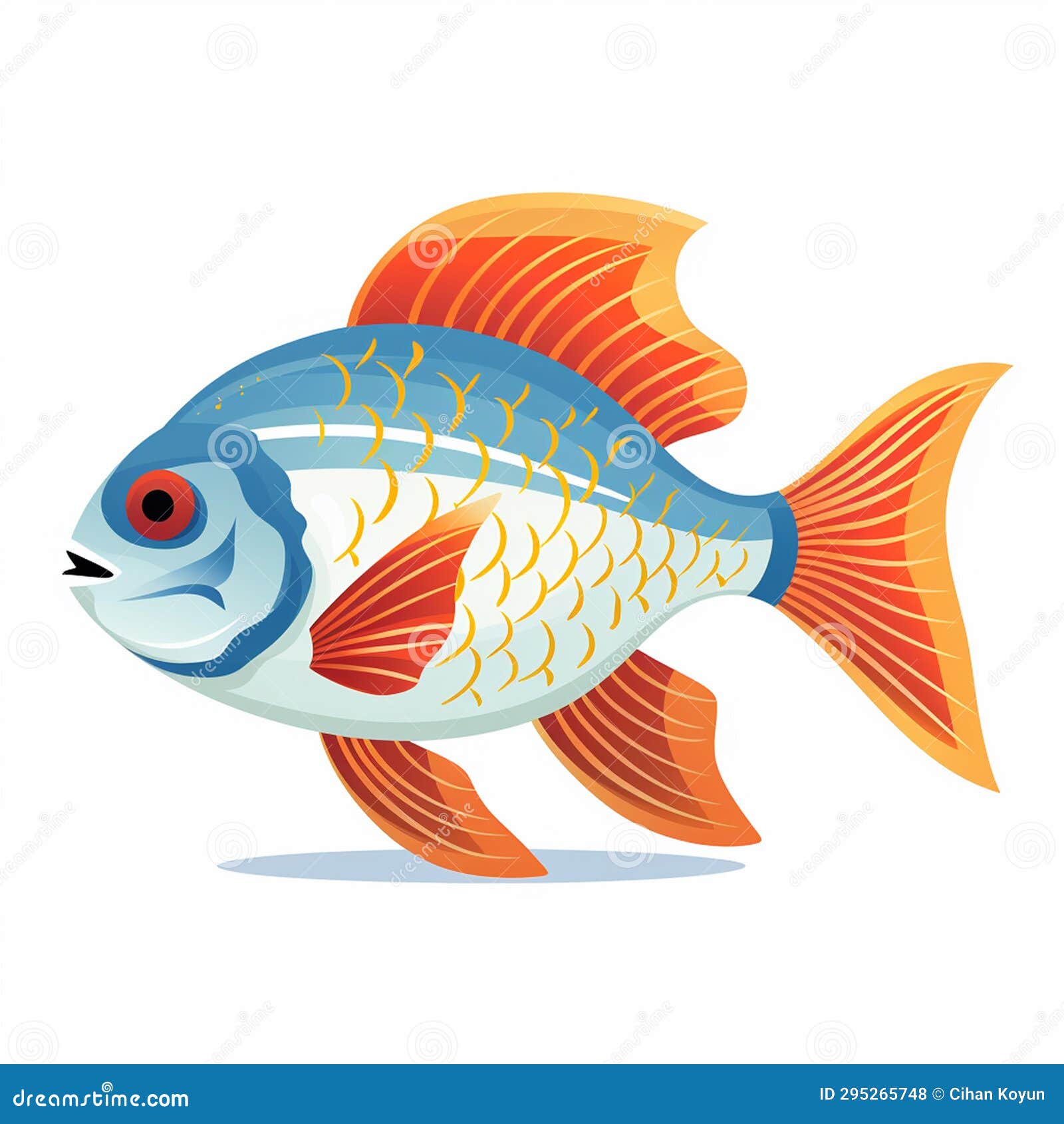 Moray Eel Swimming in Cave Digital Art Stock Illustration ...