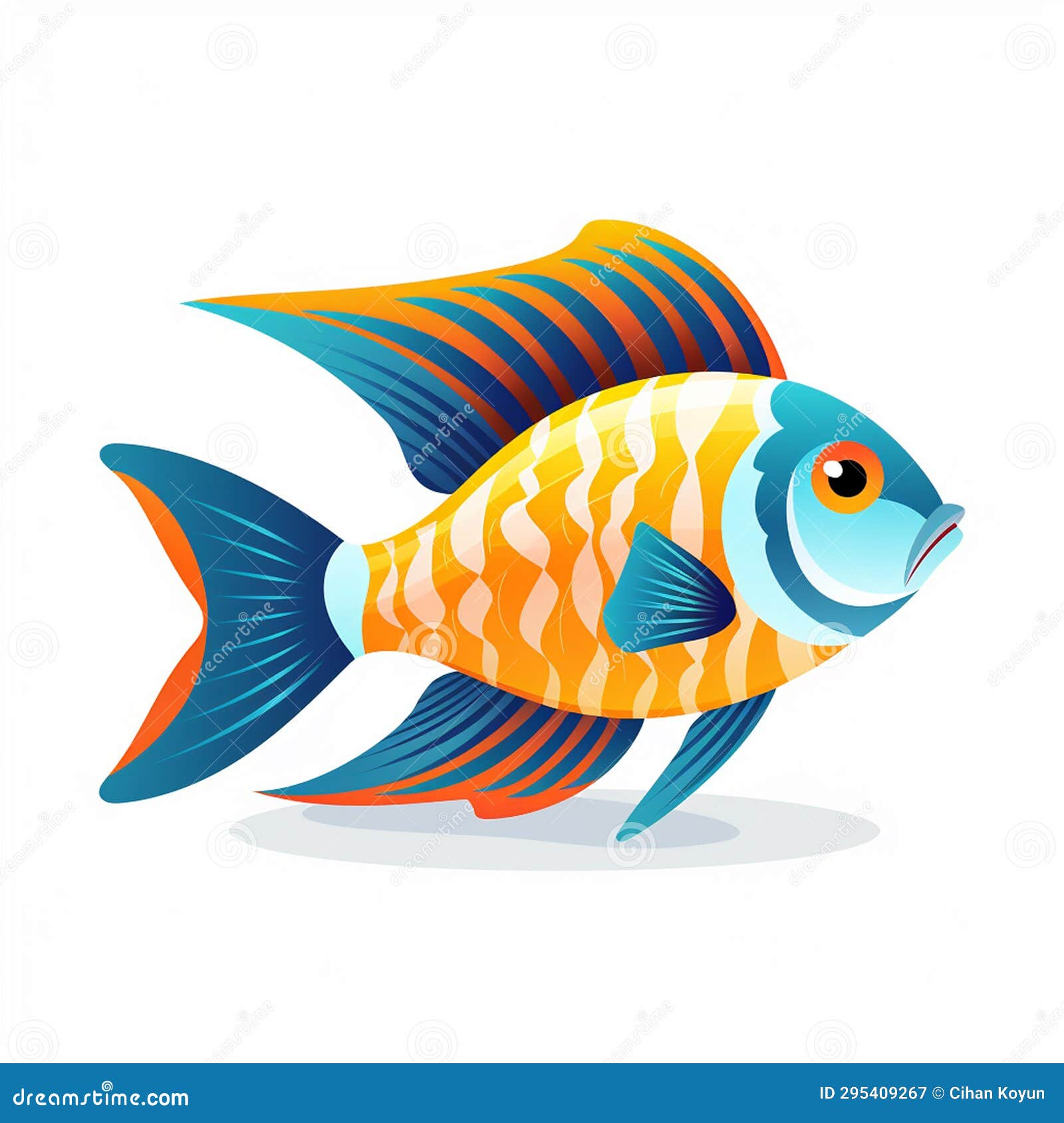 Moray Eel Swimming in Cave Digital Art Stock Illustration ...