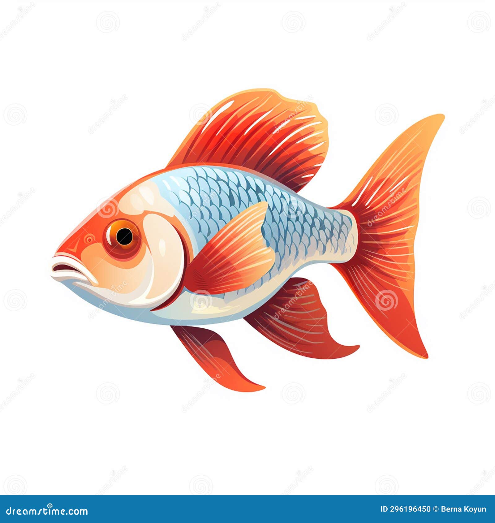 Moray Eel Swimming in Cave Digital Art Stock Illustration ...