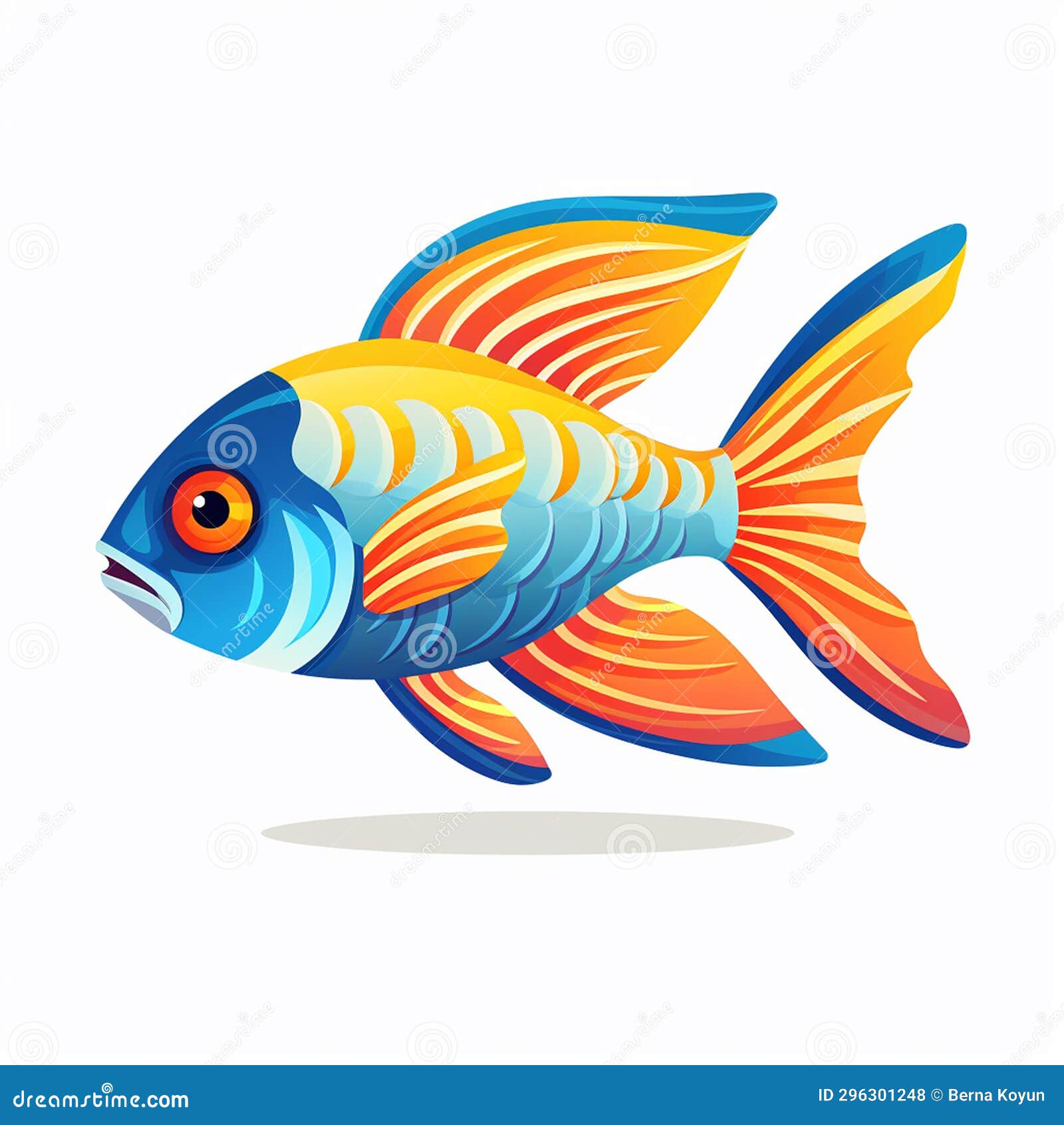 Moray Eel Swimming in Cave Digital Art Stock Illustration ...