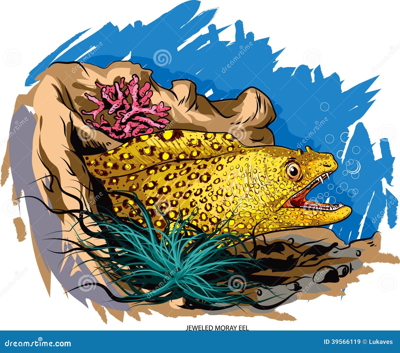 Moray Eel Cartoon Vector | CartoonDealer.com #39566119