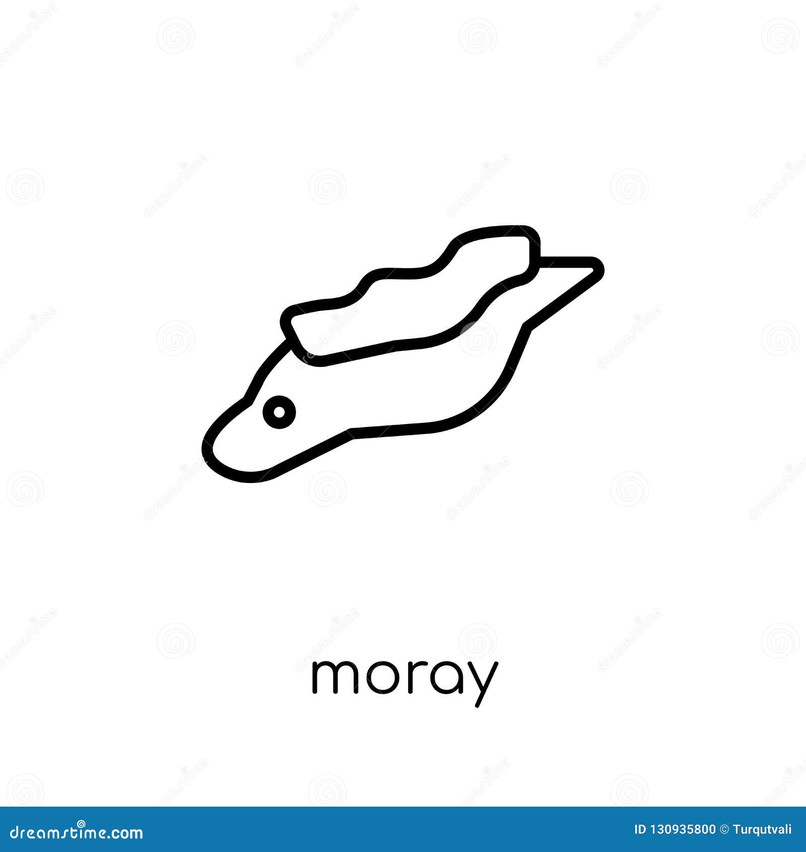 Moray Icon. Trendy Modern Flat Linear Vector Moray Icon on White Stock ...