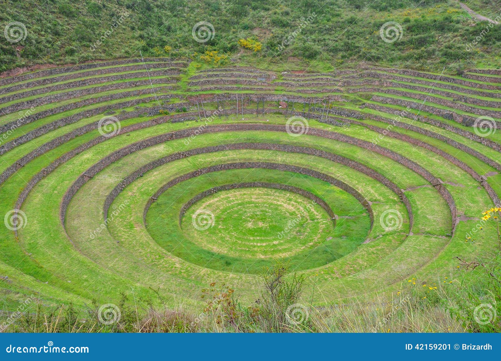 Moray Inca s ruins, Peru stock image. Image of grass - 42159201
