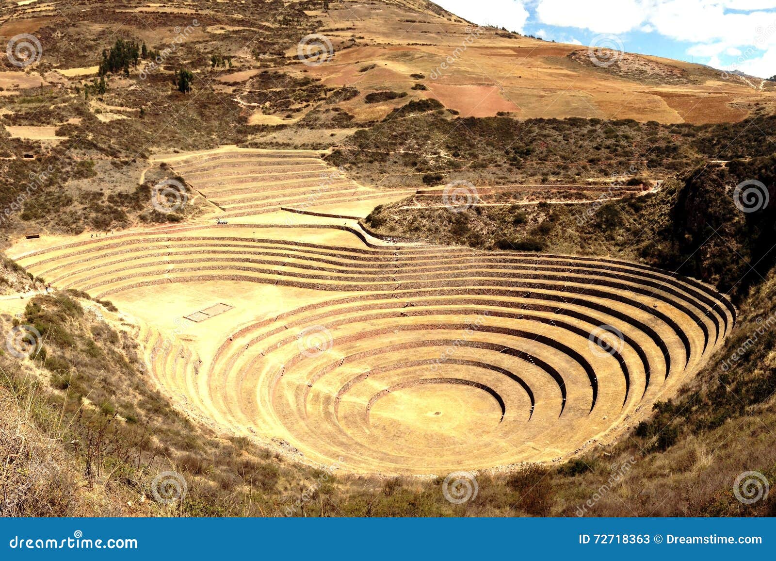 Moray in the Sacred Valley, Inca Architecture in Peru Stock Image ...