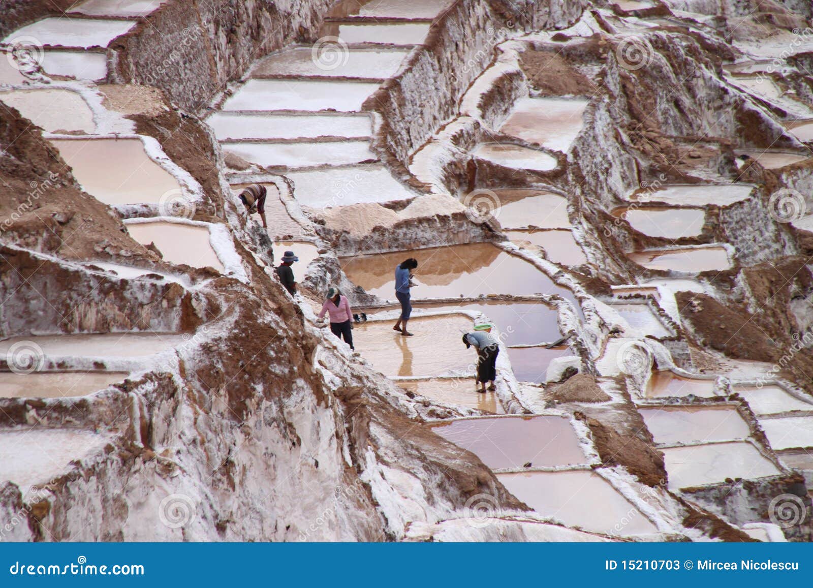 Salt Terraces Known As `Salineras De Maras`, Peru Stock Photography ...