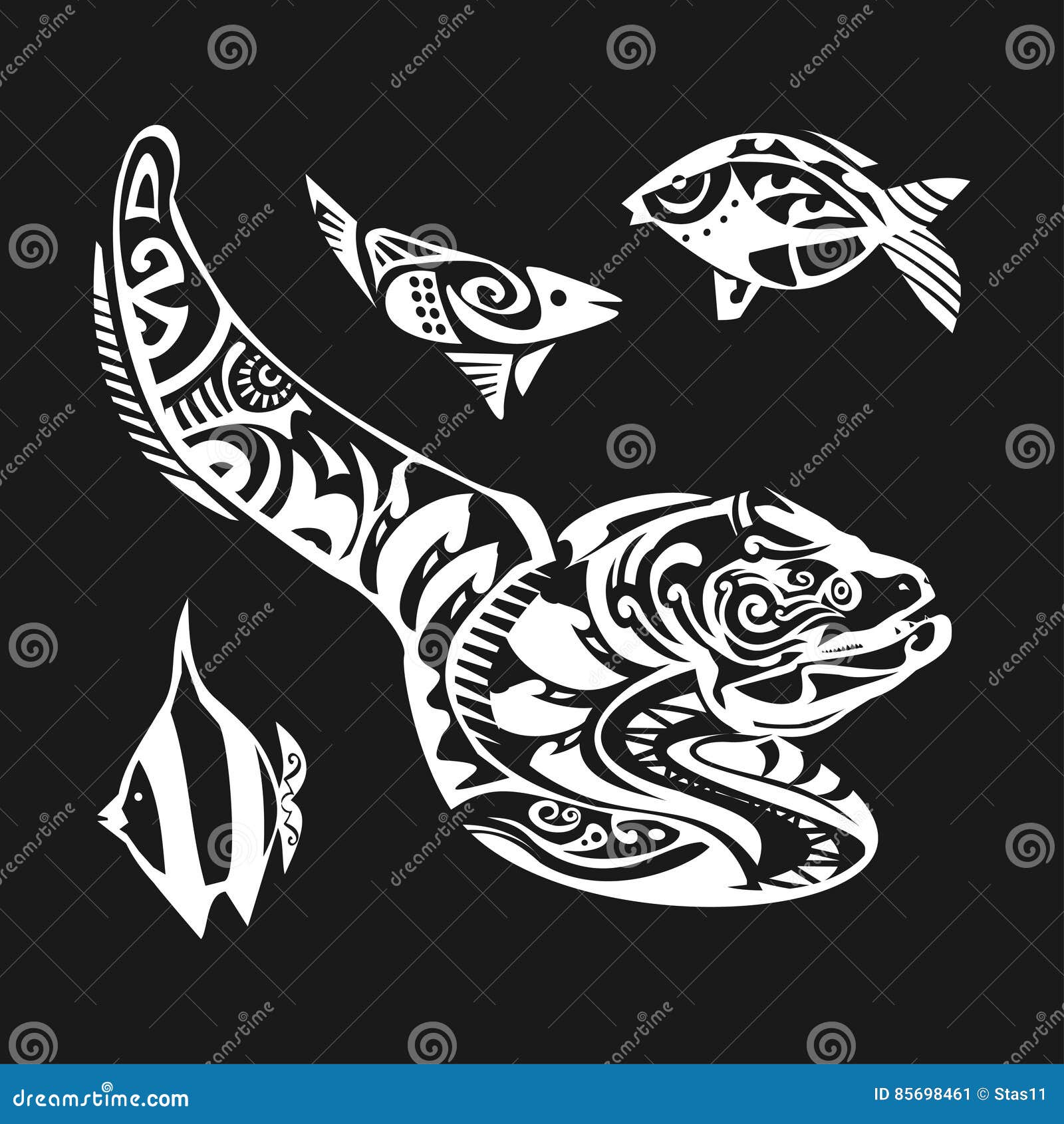 Moray Illustration, Drawing, Engraving, Ink, Line Art, Vector ...