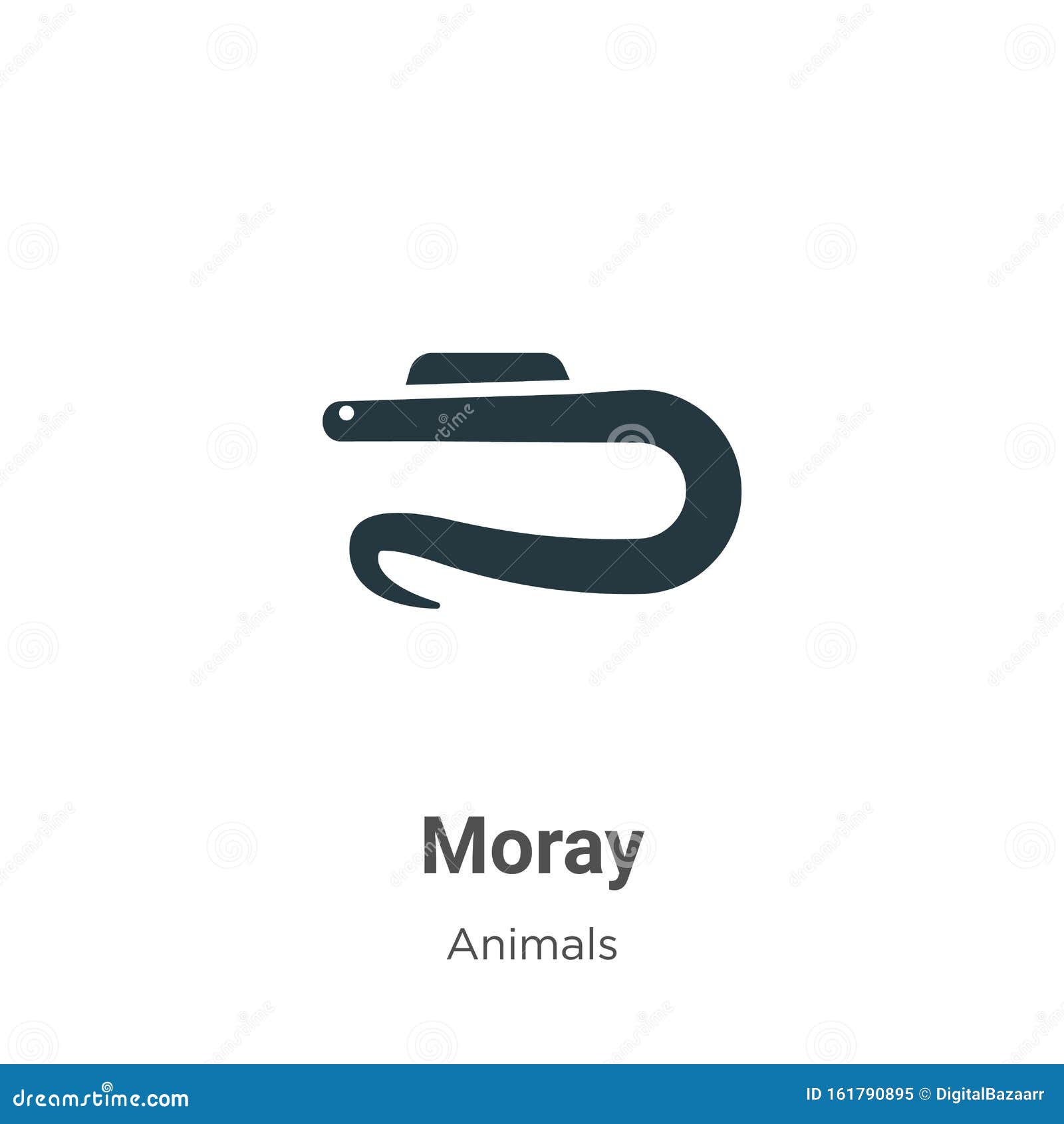 Moray Vector Icon On White Background. Flat Vector Moray Icon Symbol ...