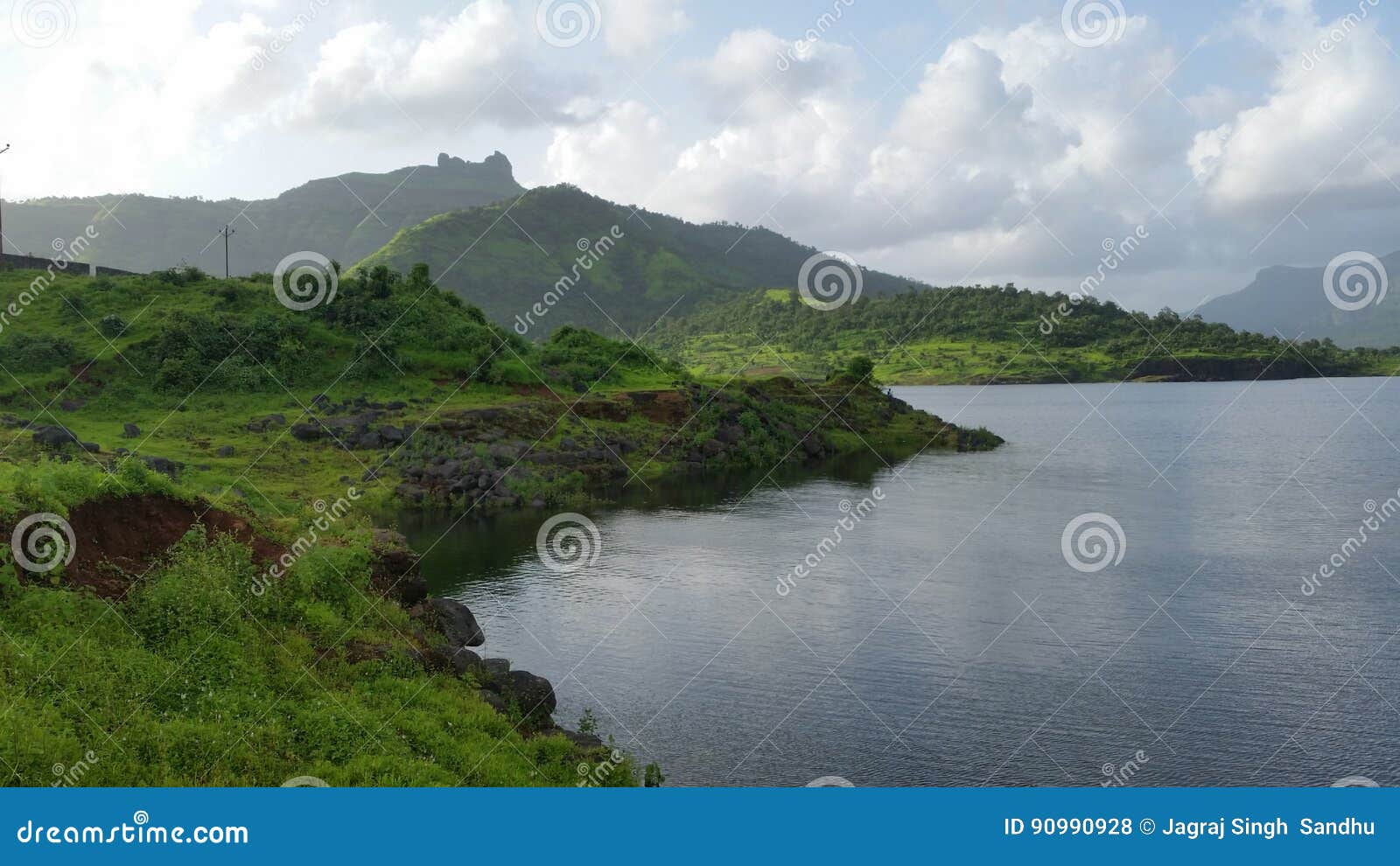 Morbe Dam stock photo. Image of view, morbe, afternoon - 90990928