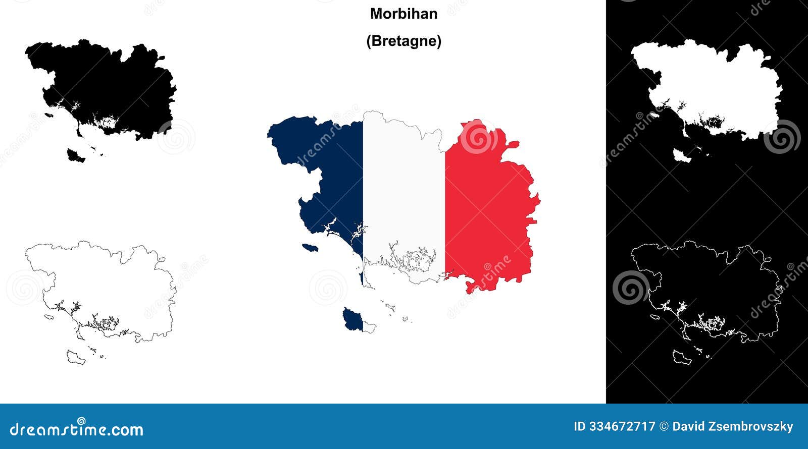 Bretagne Outline Map Vector Illustration | CartoonDealer.com #323591028