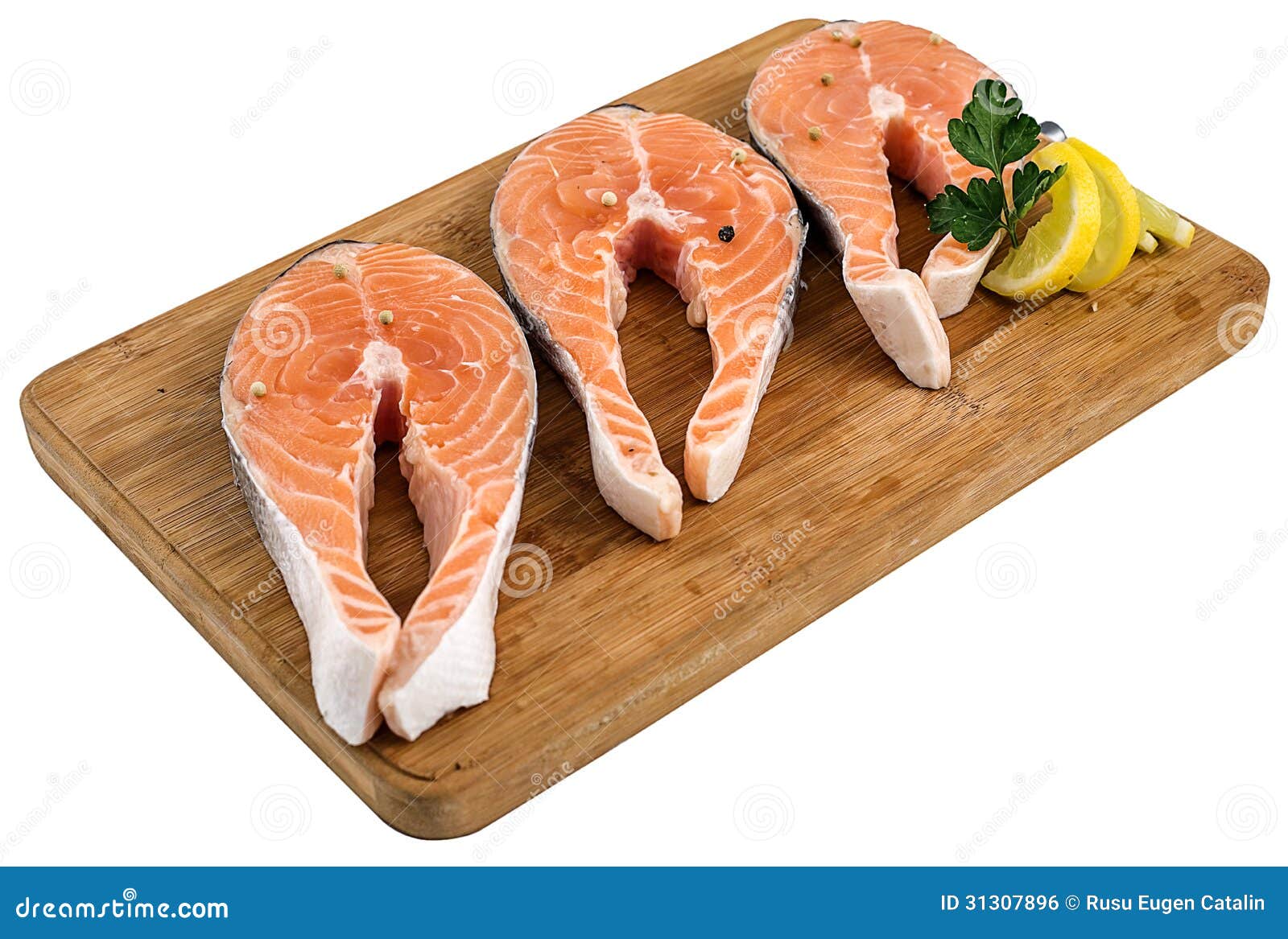 Morceaux De Coupe De Poisson Frais Photo stock - Image du nourriture ...