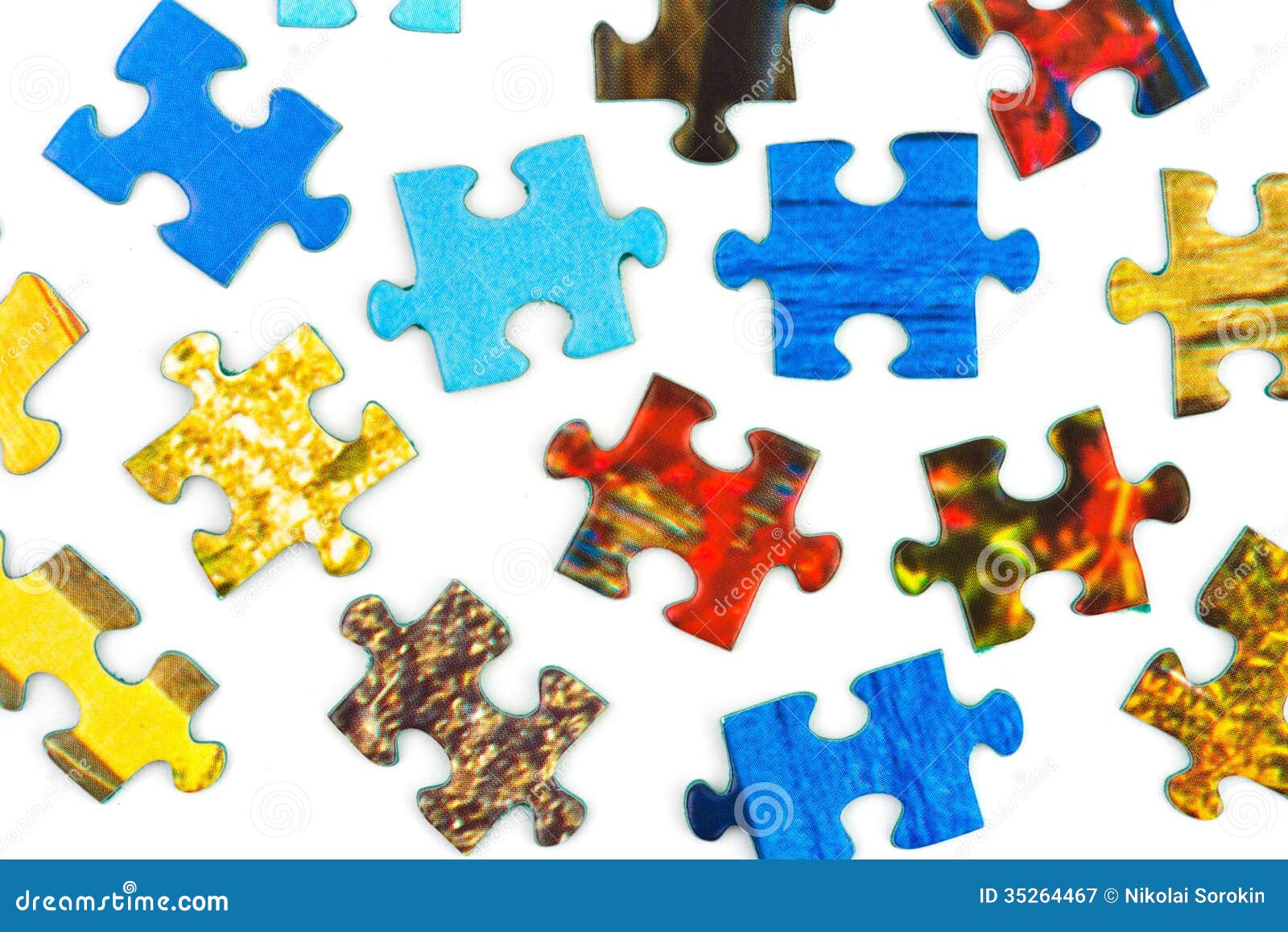 Morceaux de puzzle image stock. Image du groupe, morceaux - 35264467