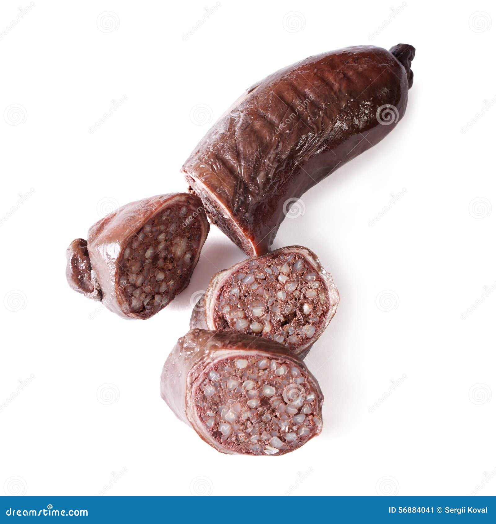 Morcillas Aisladas En Un Fondo Blanco Top Horizontal VI Imagen de ...