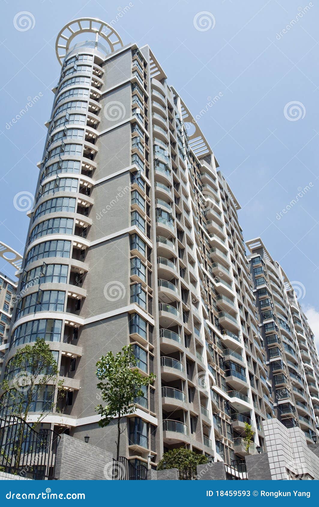 Morden building stock image. Image of rubbish, cloudy - 18459593