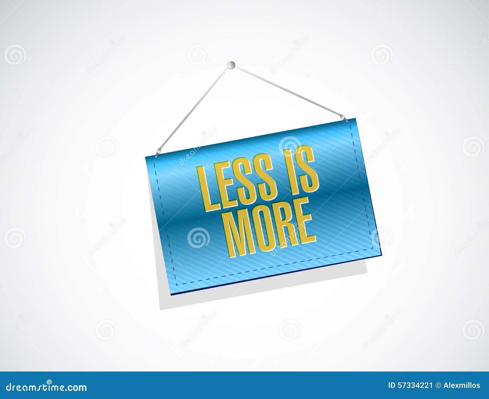 Less is More Banner Sign Concept Stock Illustration - Illustration of ...