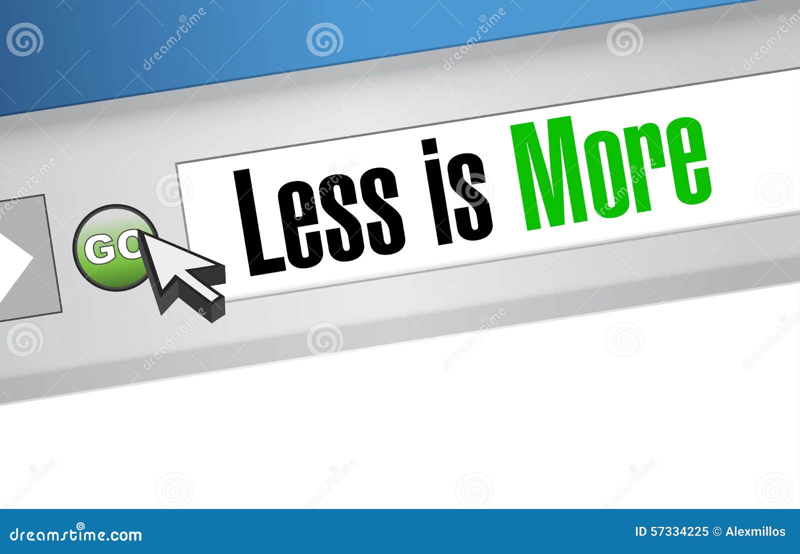 Less is More Browser Sign Concept Stock Illustration - Illustration of ...