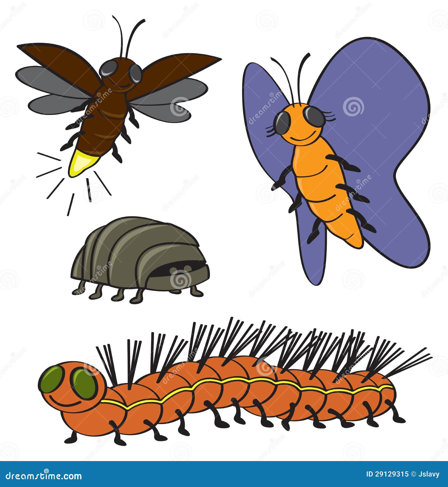 More Cartoon Bugs stock vector. Illustration of garden - 29129315