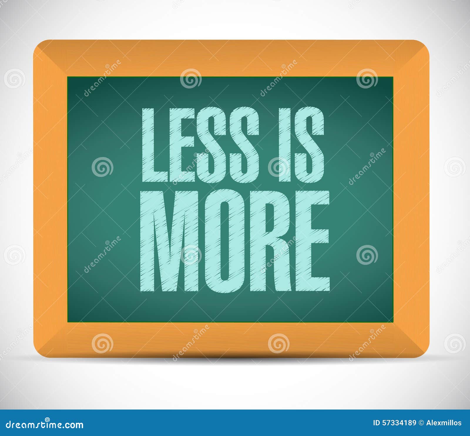 Less is More Chalkboard Sign Concept Stock Illustration - Illustration ...