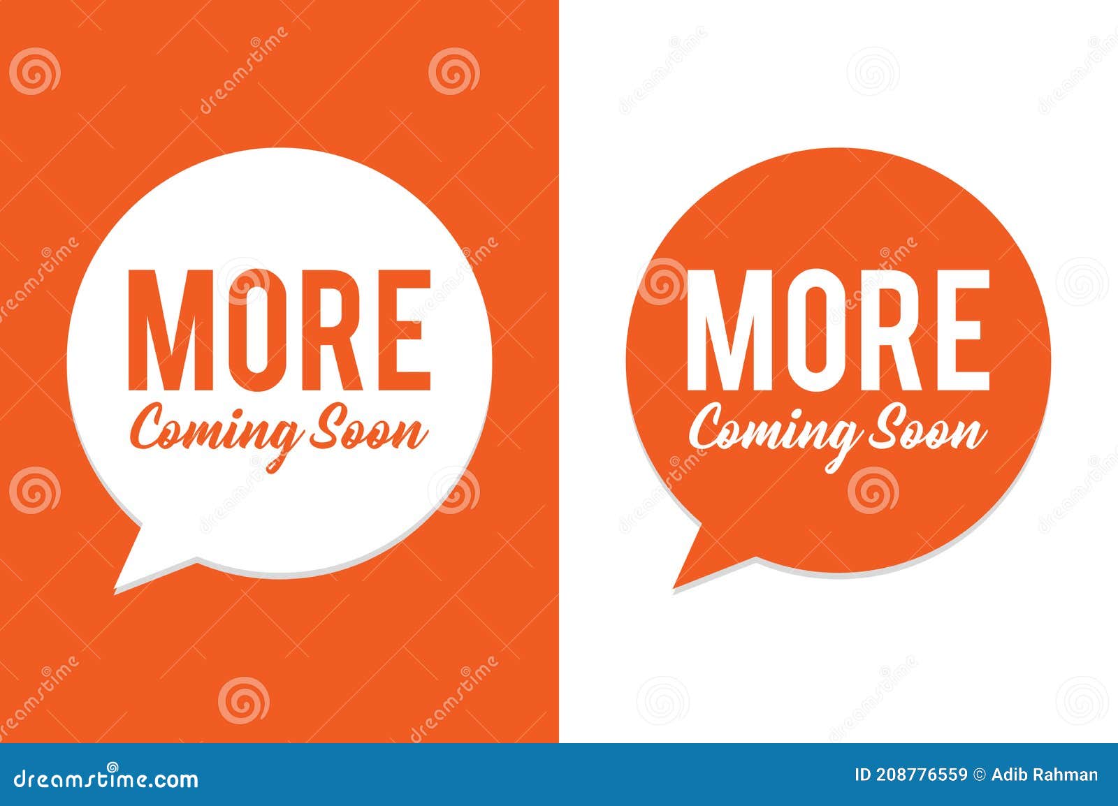More Coming Soon Vector Illustration on Orange and White Background ...