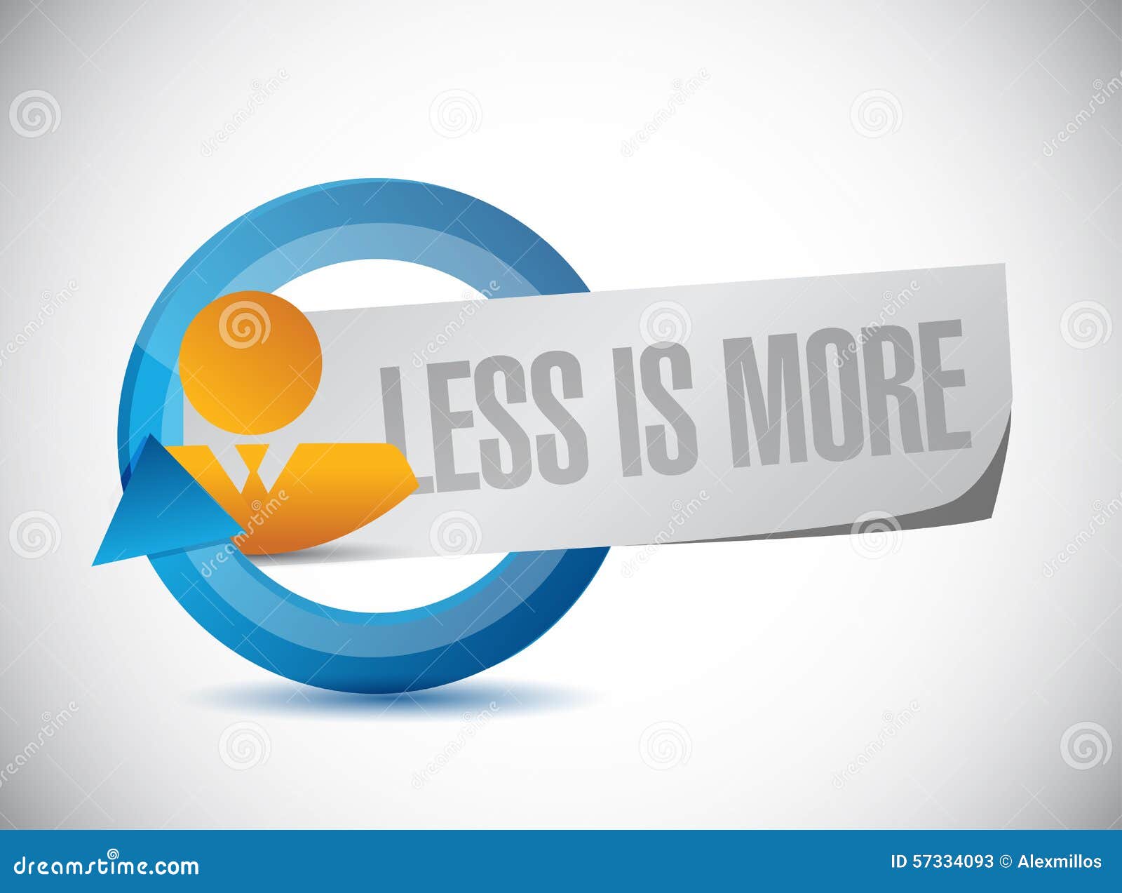 Less is More Cycle Sign Concept Stock Illustration - Illustration of ...