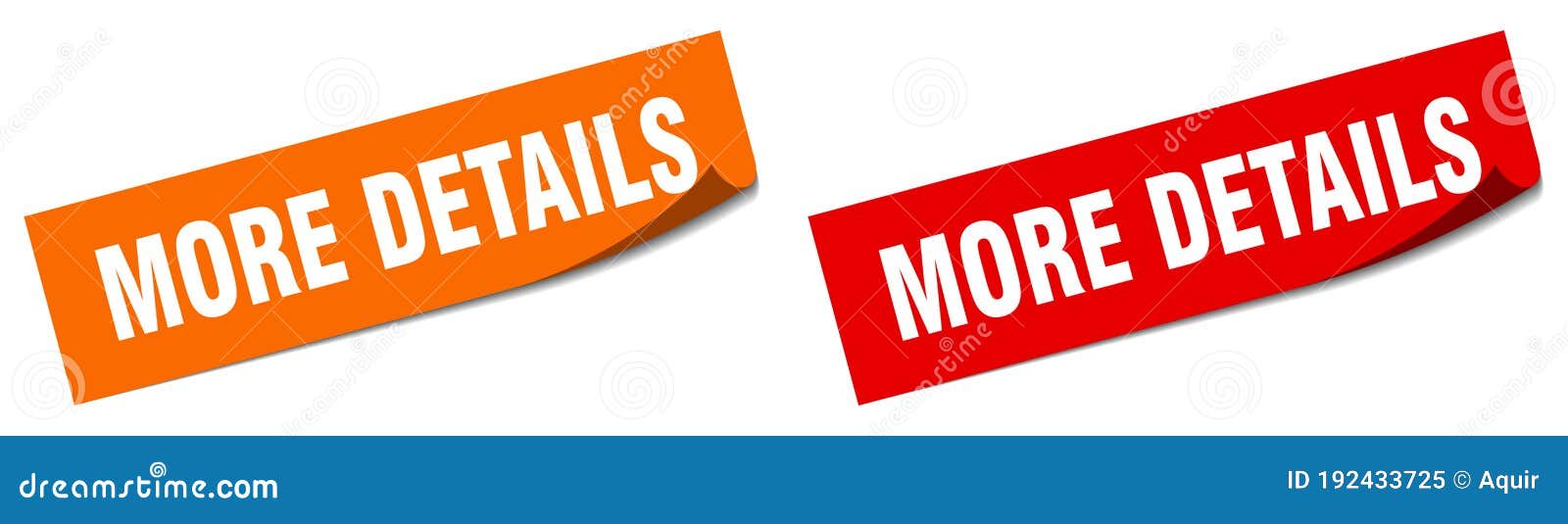 More Details Sticker. More Details Sign Set Stock Vector - Illustration ...