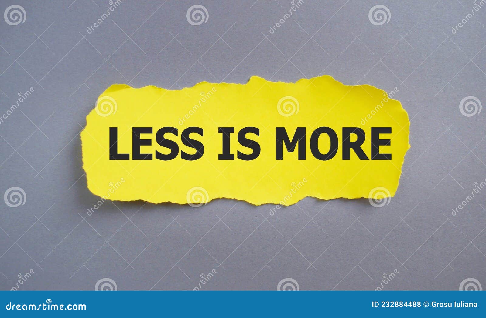 Less is More - Efficiency Concept - Isolated Text Written on on Yellow ...