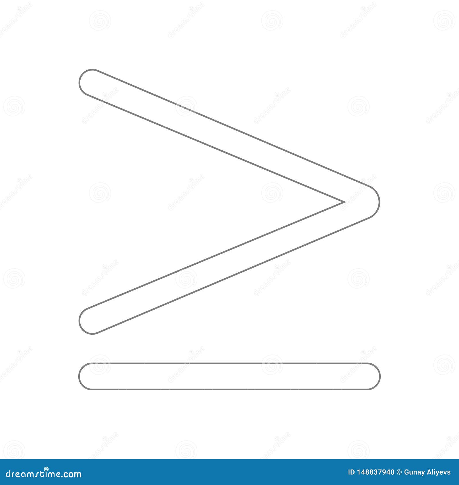 More or Equal Symbol Icon. Element of Web for Mobile Concept and Web ...