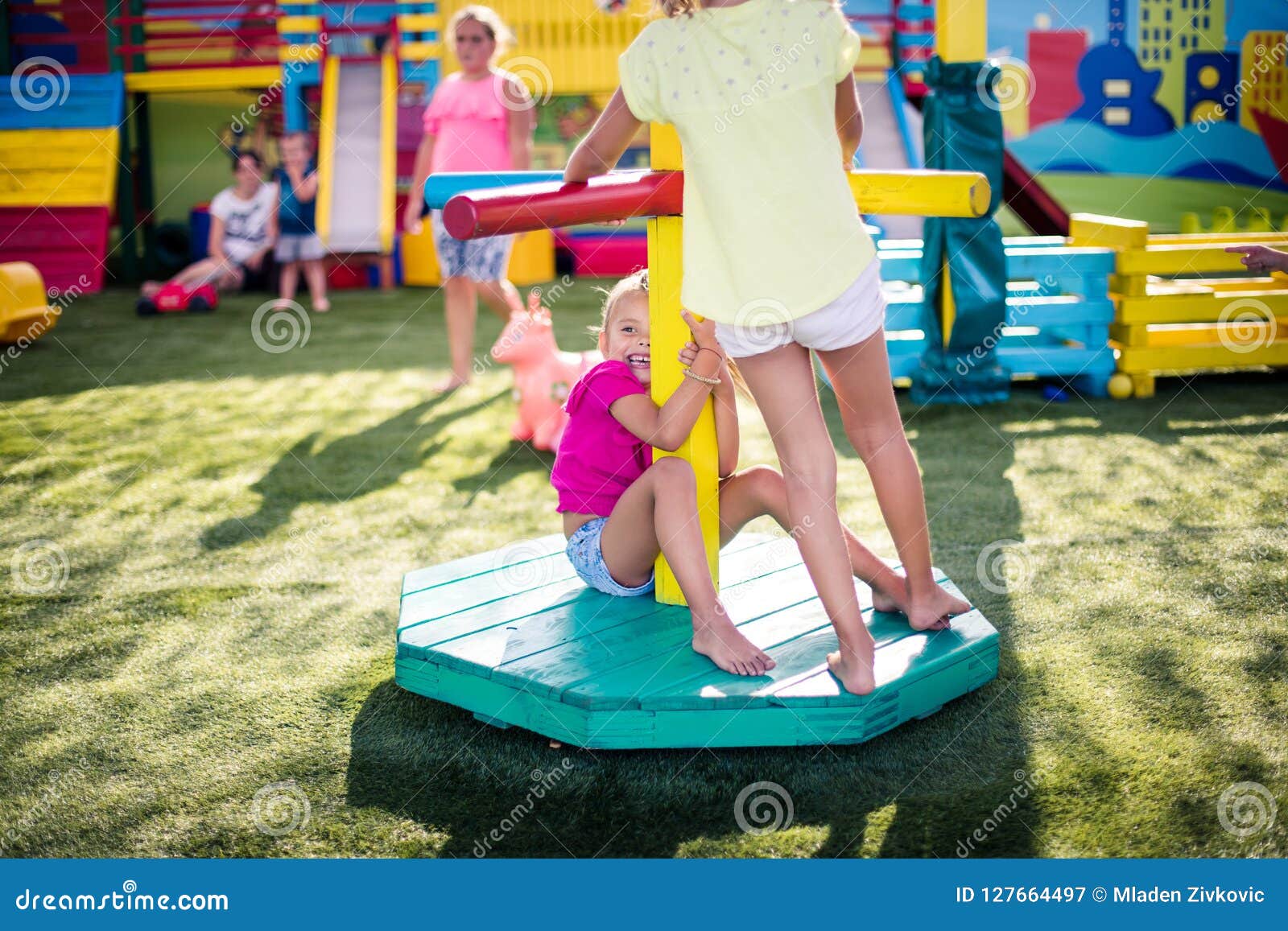 This is more fun. stock image. Image of family, children - 127664497